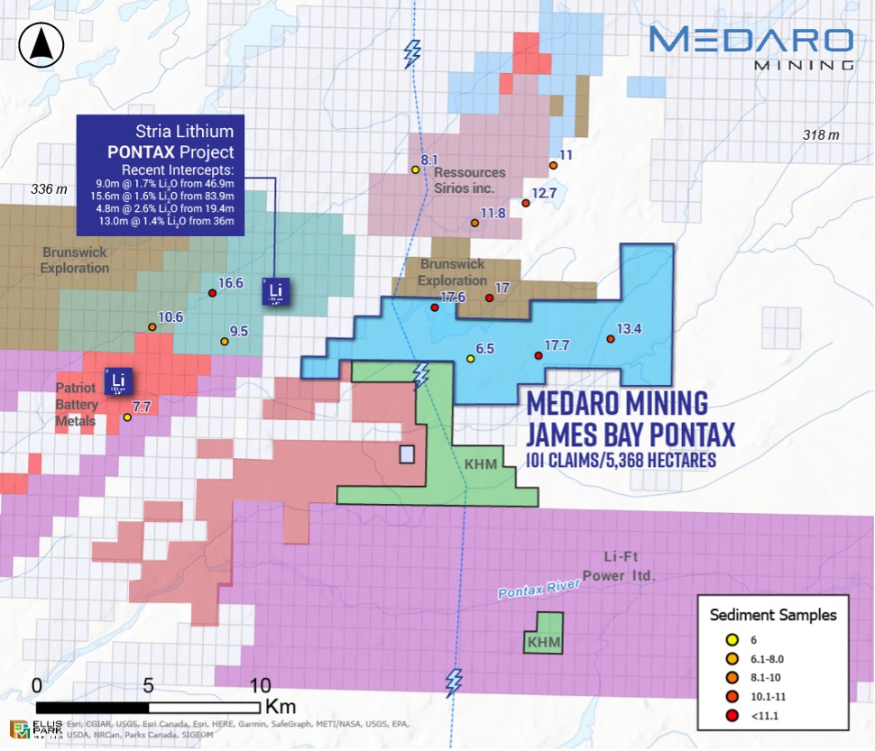MEDARO MINING ANNOUNCES EXCHANGE ACCEPTANCE TO ACQUIRE THE JAMES BAY ...