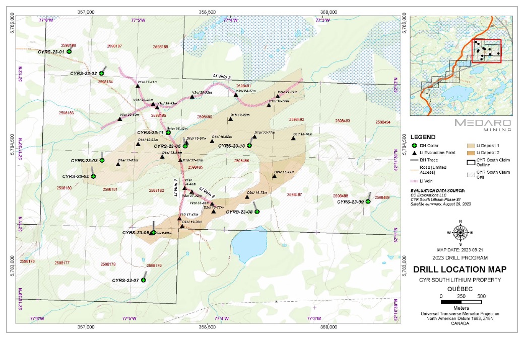 MEDARO MINING IDENTIFIES PEGMATITES FROM SURFACE TO 95M DEPTH UPON ...